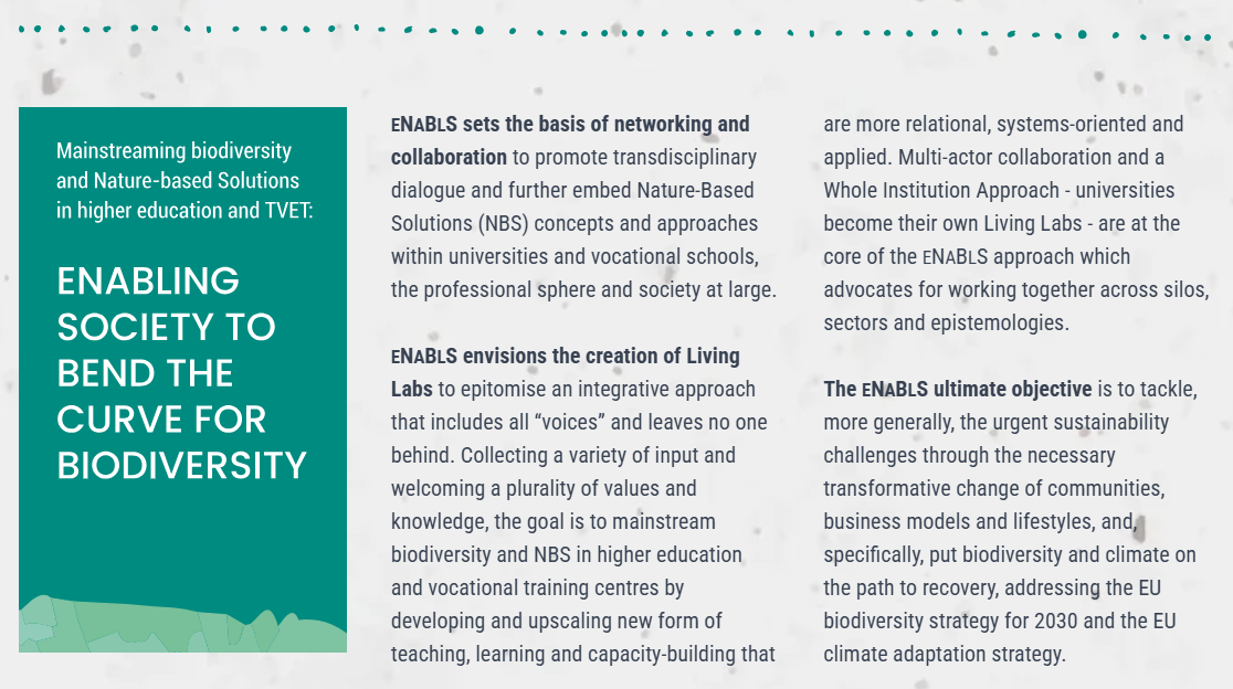 Creating LivingLabs for Nature-Based Solutions – ENABLS Takes Off | Transformative learning